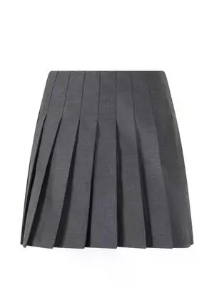 SELF-PORTRAIT Short Pleated Flared Skirt