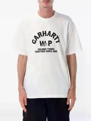 Carhartt Work In Progress Column Logo-print T-shirt - White