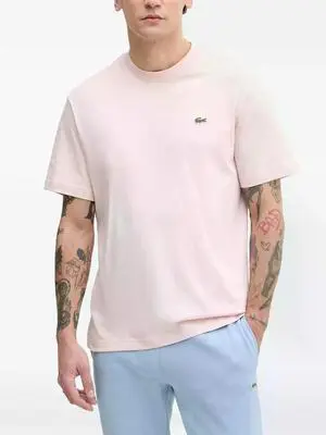 Lacoste Logo-patch Crew-neck T-shirt - Pink