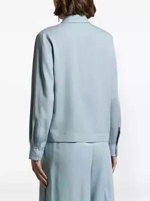 Peserico Point-collar Long-sleeved Shirt - Blue