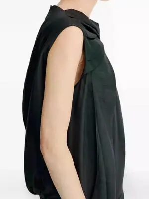 Loulou De Saison Izia Draped-detailing Midi Dress