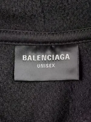 Balenciaga Logo-embroidered Fleece Hoodie