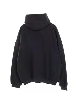 Balenciaga Logo Embroidered Fleece Hoodie