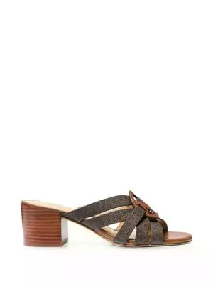 Michael Kors Erika Monogram-print Sandals - Brown