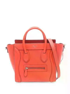 Celine 2010s Luggage Nano 2-way Tote Bag - Red