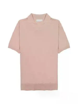 LUIGI GENTILE Fine-knit Short-sleeve T-shirt - Pink