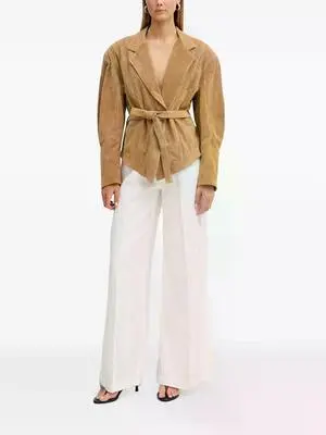 VICOLO Belted Suede Blazer