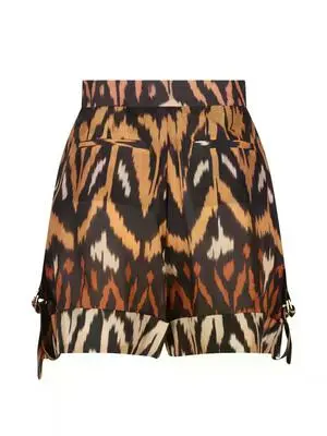 Zimmermann Ikat-print Buckle-detail Shorts