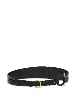 FERRAGAMO Covered-gancini Fixed Belt - Black