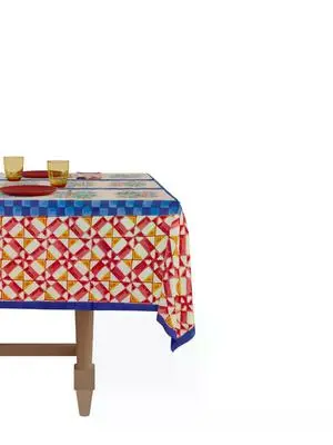 LISA CORTI Positano Floral-print Tablecloth