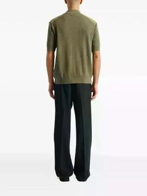 Balmain Vintage Utility Ribbed Knit Polo