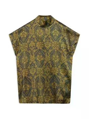 Momoni Ulla Printed Silk-satin Blouse - Green