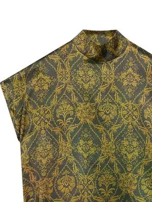 Momoni Ulla Printed Silk-satin Blouse