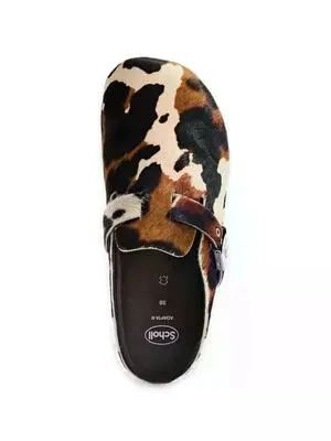 DR. SCHOLL'S SHOES Grace Cow-print Pony-hair Clogs