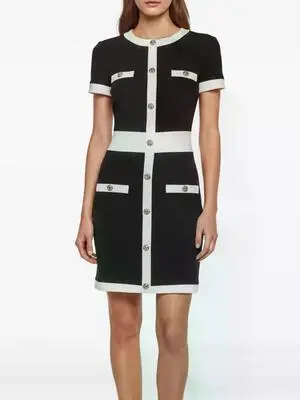 Valentino Garavani Couture Contrast-trim Mini Dress - Black