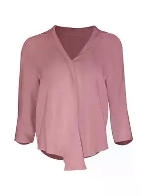 PETER COHEN Frolic Draped-front Blouse - Pink