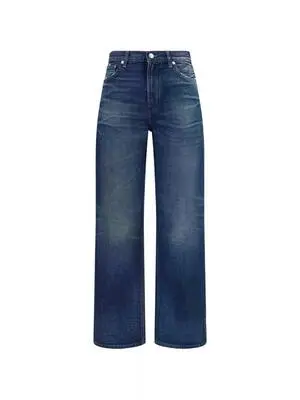 HAIKURE Korea High-rise Straigh-leg Jeans - Blue