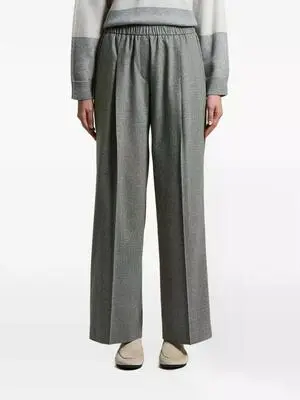 Peserico Pleat-detail Elasticated-waist Trousers - Grey