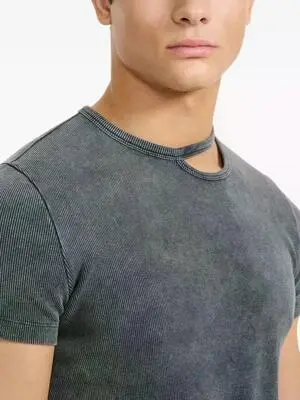 LGN LOUIS GABRIEL NOUCHI Asymmetric Cutout Ribbed T-shirt