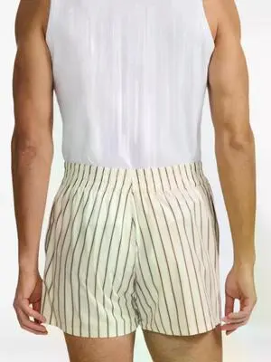 LGN LOUIS GABRIEL NOUCHI Pinstripe-print Cotton Shorts