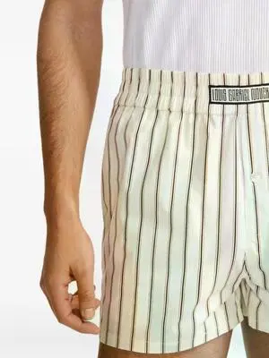 LGN LOUIS GABRIEL NOUCHI Pinstripe-print Cotton Shorts