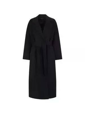 Max Mara Belted Wrap Coat - Black