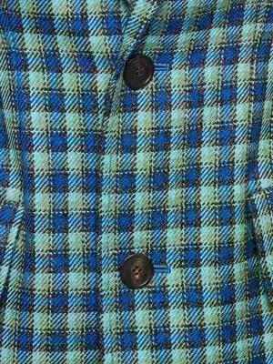 Balenciaga Hourglass Check Wool Blazer