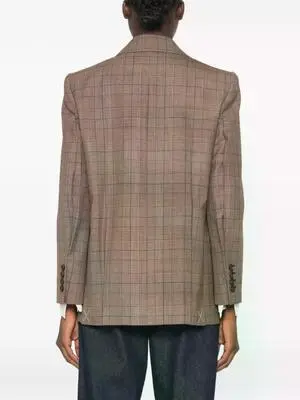 Chloé Double-breasted Checked Wool Blazer