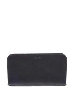 Saint Laurent 2010s Round Zip-around Wallet - Black