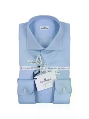 SONRISA Twill-weave Button-down Shirt - Blue