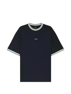 BOSS Embroidered-logo T-shirt - Blue