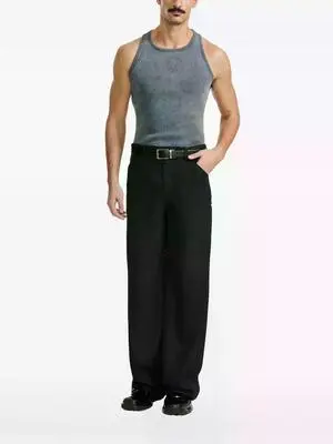 LGN LOUIS GABRIEL NOUCHI Washed-effect Ribbed Tank Top - Blue