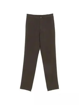 Sandro Monogram-pattern Straight-leg Trousers - Brown