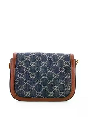Gucci Horsebit 1955 Gg Denim Mini Shoulder Bag