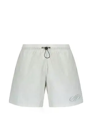 PLEIN SPORT Logo-print Drawstring Swim Shorts - White