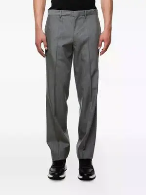 Prada Tailored Trousers With Logo Plaque