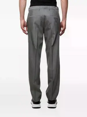 Prada Tailored Trousers With Logo Plaque