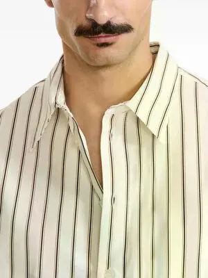 LGN LOUIS GABRIEL NOUCHI Pinstripe Short-sleeved Shirt