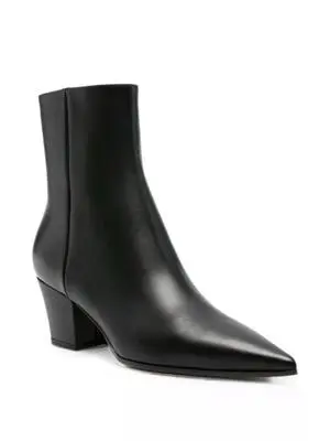 GIANVITO ROSSI Pointed-toe Block-heel Ankle Boots