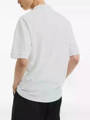 PALMES Logo-embroidered Piqué Polo Shirt - White