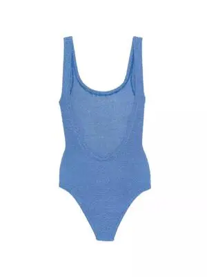 Hunza G Crinkle-effect Square-neck Swimsuit