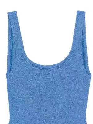 Hunza G Crinkle-effect Square-neck Swimsuit