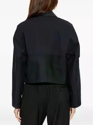 Givenchy Leather-collar Asymmetric Jacket