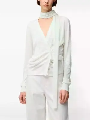 RETORI Retrofi Silk Scarf Detail Cardigan