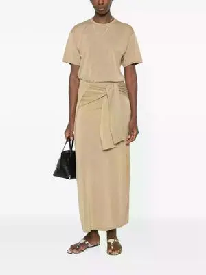 TOTEME Elasticated Waistband Maxi Skirt - Brown