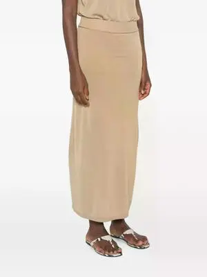 TOTEME Elasticated Waistband Maxi Skirt - Brown