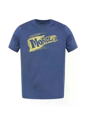 Moncler Sketch Logo-print T-shirt - Blue
