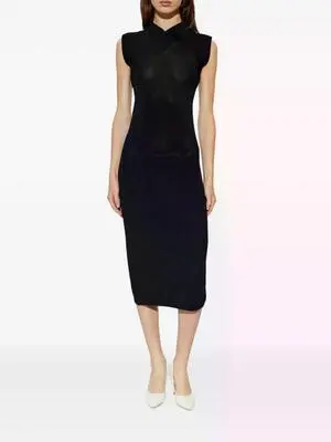 IRO PARIS Ribbed-knit Sleeveless Midi Dress