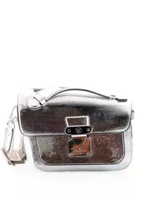 LOUIS VUITTON Monceau Distorted Bag Epi Leather Shoulder Bag - Silver