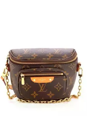 LOUIS VUITTON Bum Bag Monogram Canvas Mini Belt Bag - Brown